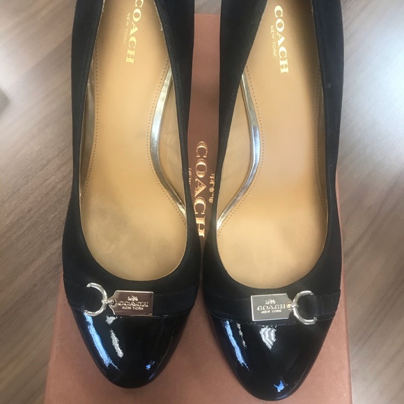 Coach | Shoes | Coach Salina Suede Heel | Poshmark